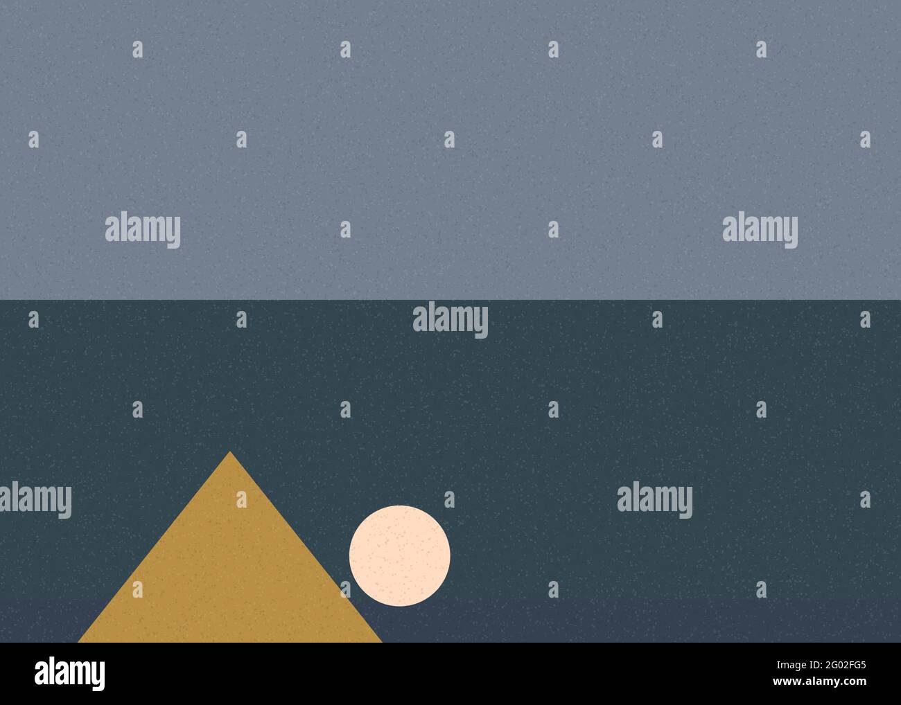 Geometric landscape silhouette generative art poster illustration Stock ...