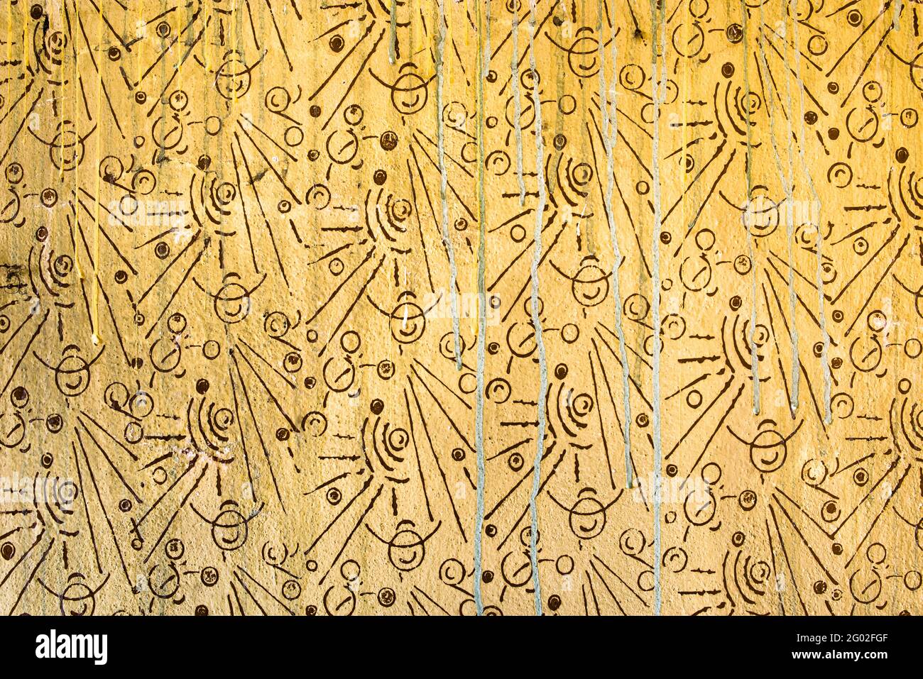 Old wall texture with geometric pattern, retro background, 80's, 70's ...