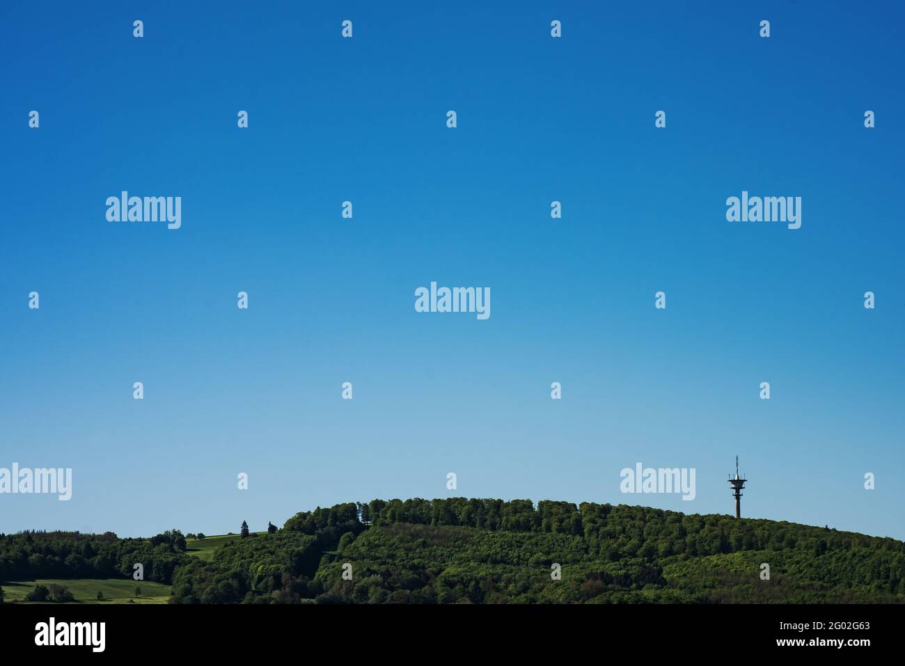 Wallenstein, Germany. 31st May, 2021. View of the Eisenberg with its ...