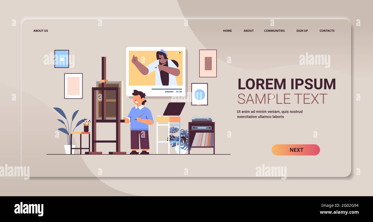 American artist painting Stock Vector Images - Alamy