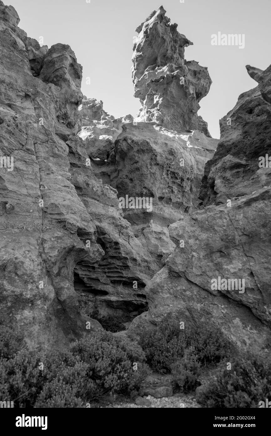 Landscape mountains spain trees Black and White Stock Photos & Images ...