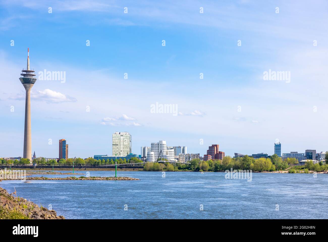 Rhine Tower in Dusseldorf in Germany Stock Photo - Alamy