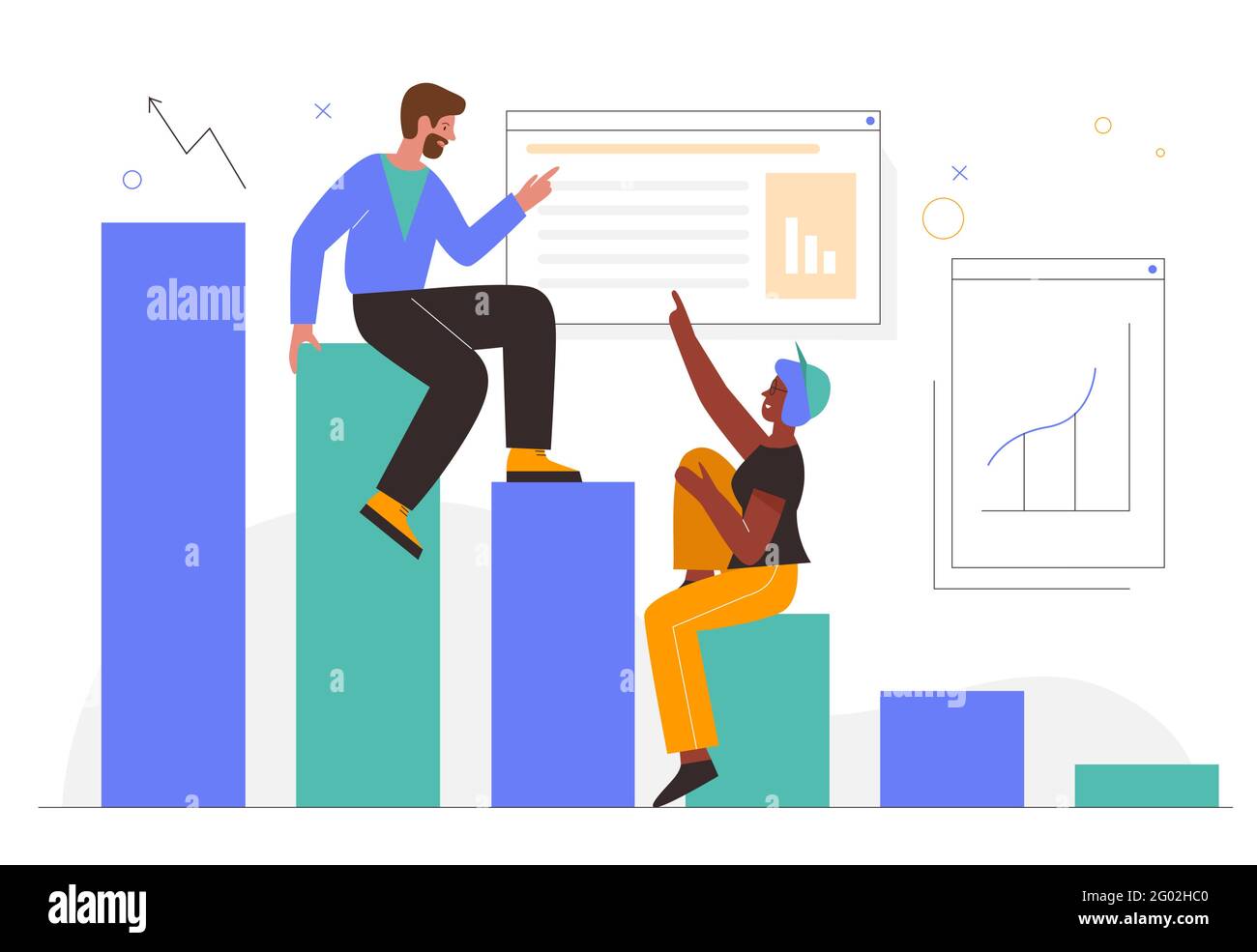 Bar graph vector Cut Out Stock Images & Pictures - Alamy