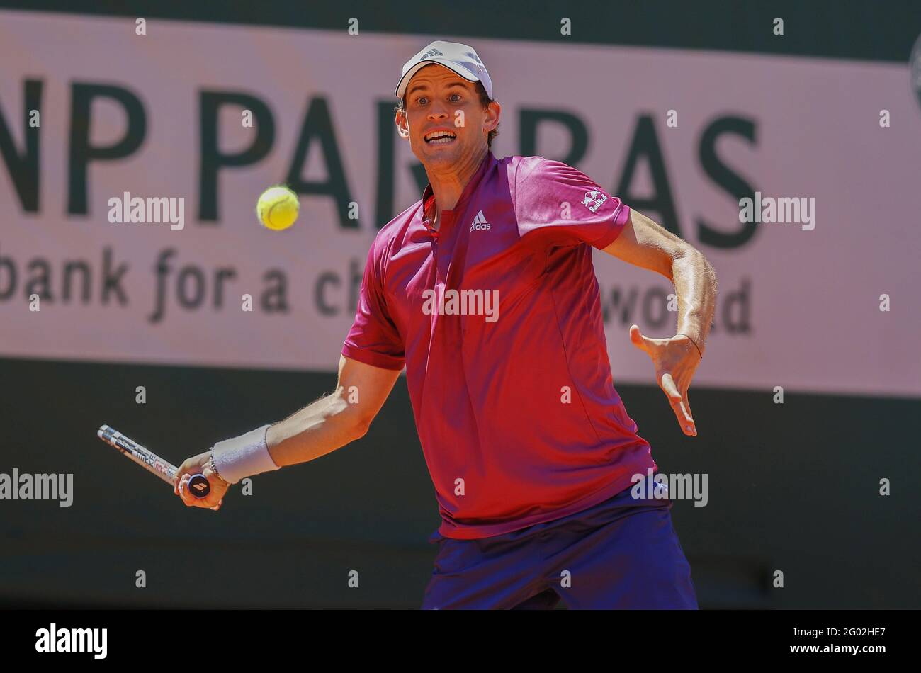 Dominic Thiem of Austria during Roland-Garros 2021, Grand Slam tennis ...