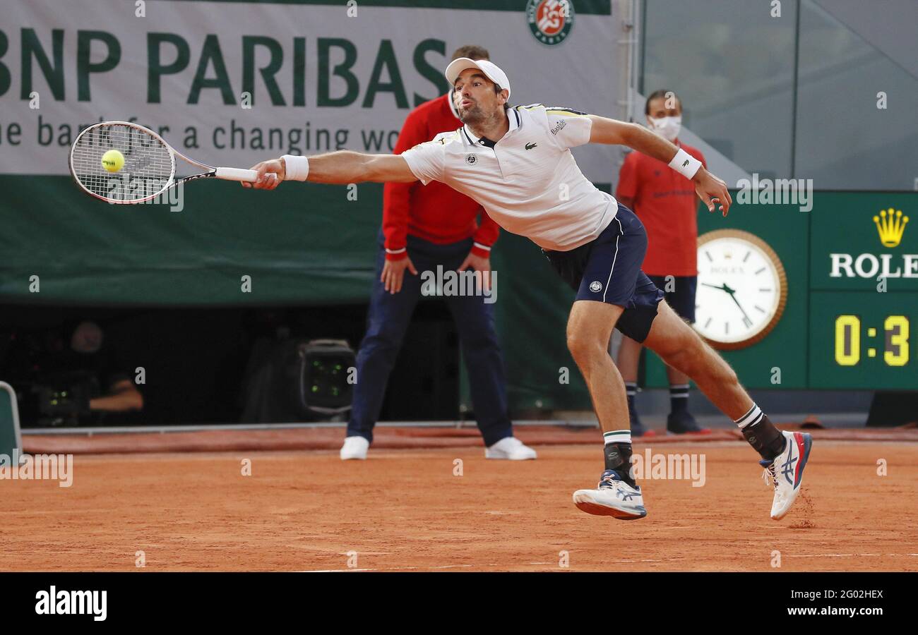 Jeremy Chardy of France during Roland-Garros 2021, Grand Slam tennis ...