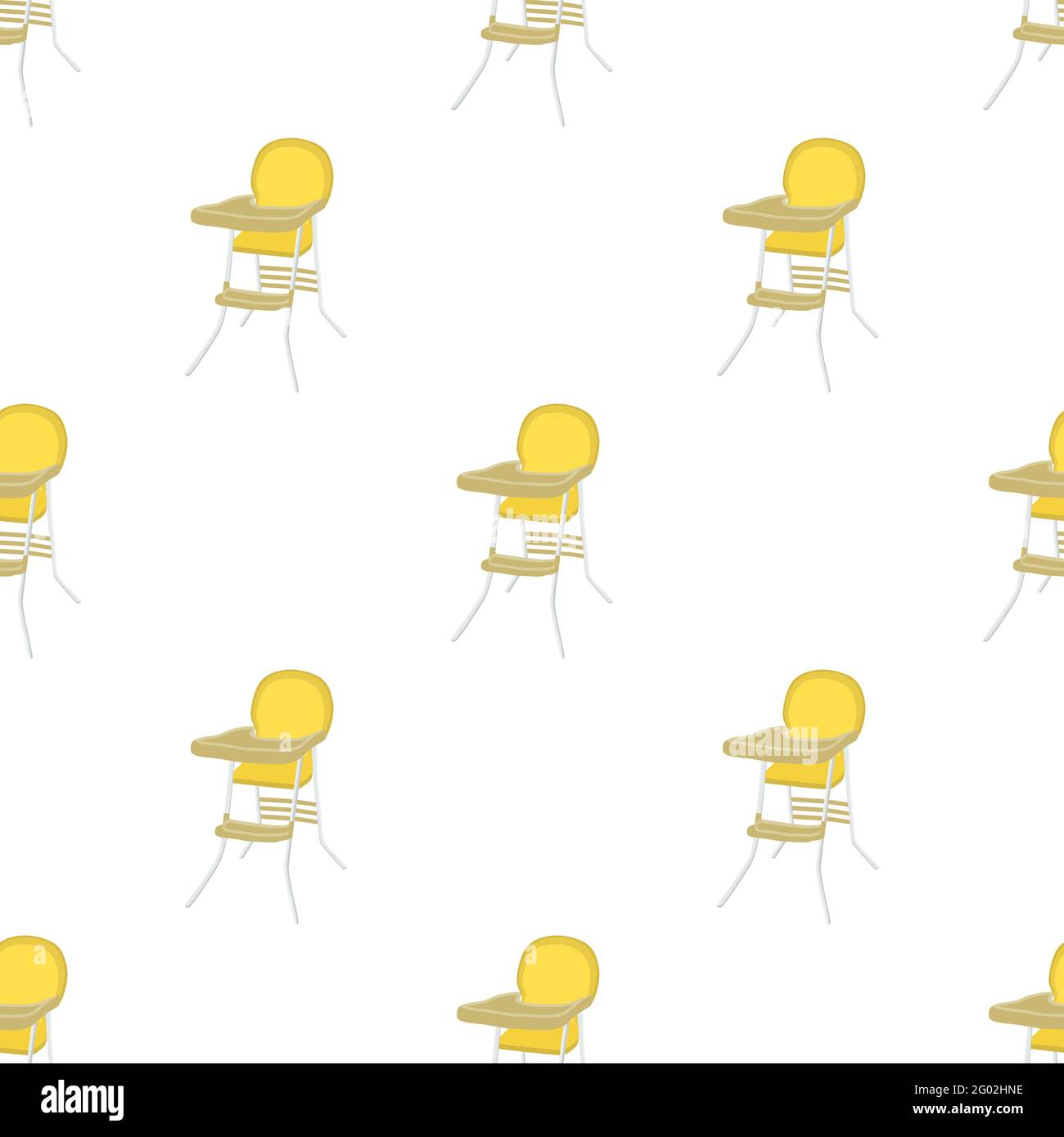 Illustration on theme colorful modern child high chair for baby feeding ...