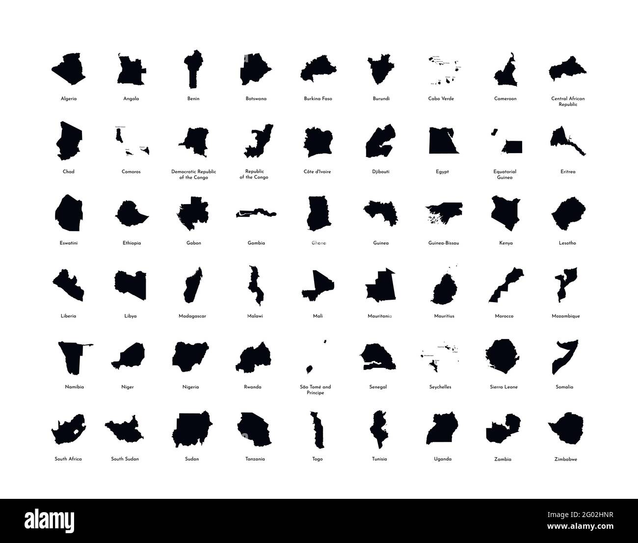 Vector illustration set with simplified maps of all fully recognised ...