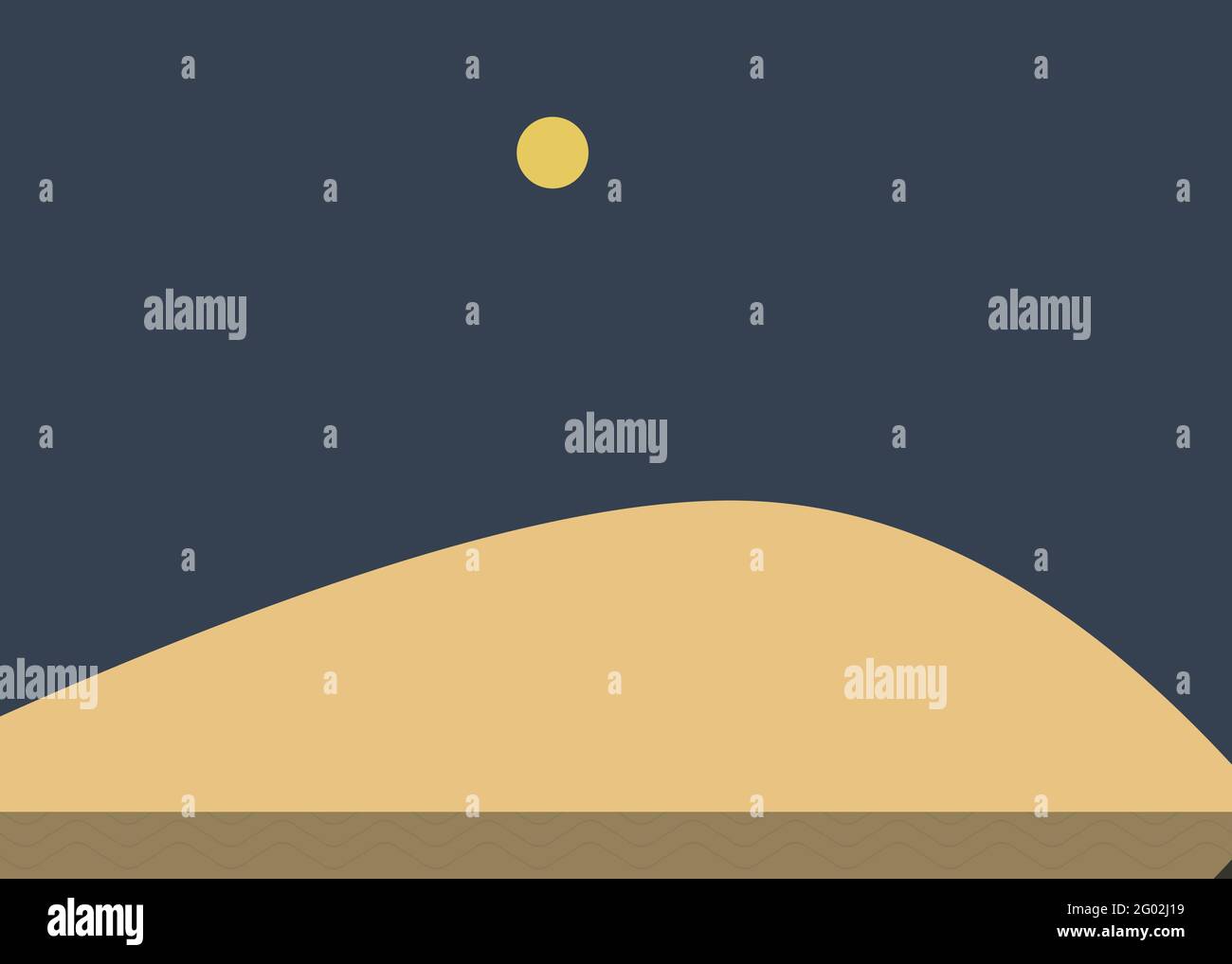 Geometric landscape silhouette generative art poster illustration Stock ...
