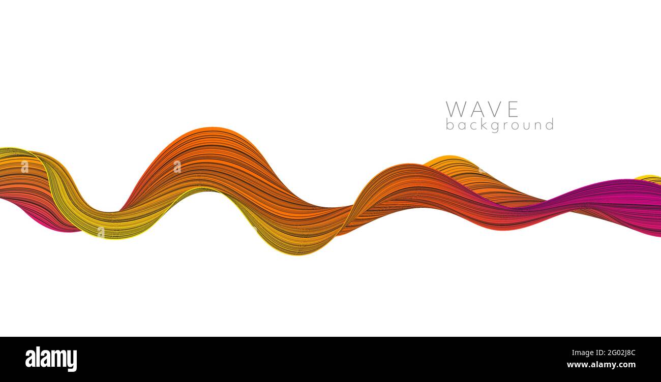 Abstract vector yellow wave template hi-res stock photography and ...