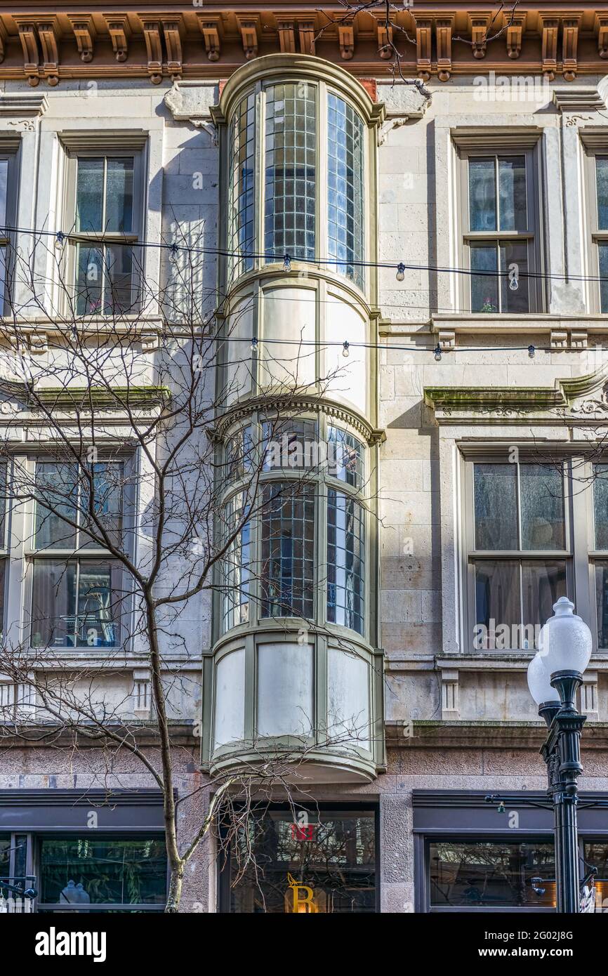 A two-story oriel distinguishes the Burgess Building, 232 Westminster ...