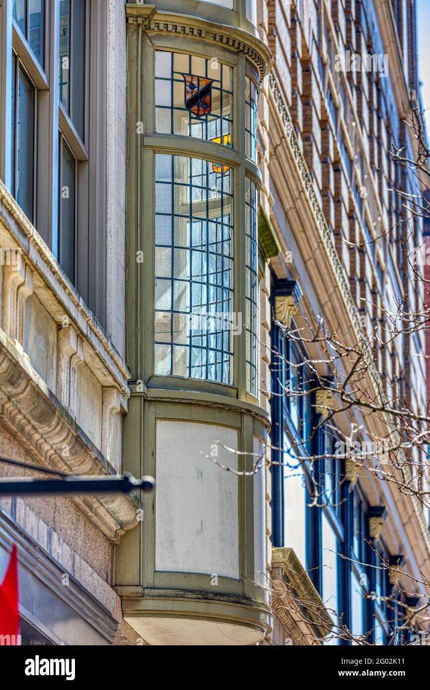 A two-story oriel distinguishes the Burgess Building, 232 Westminster ...
