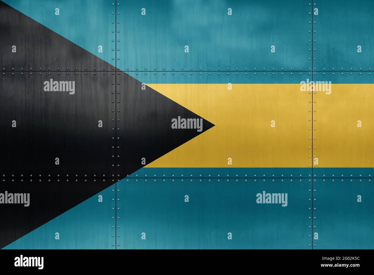 3D Flag of Bahamas on a metal wall background Stock Photo - Alamy
