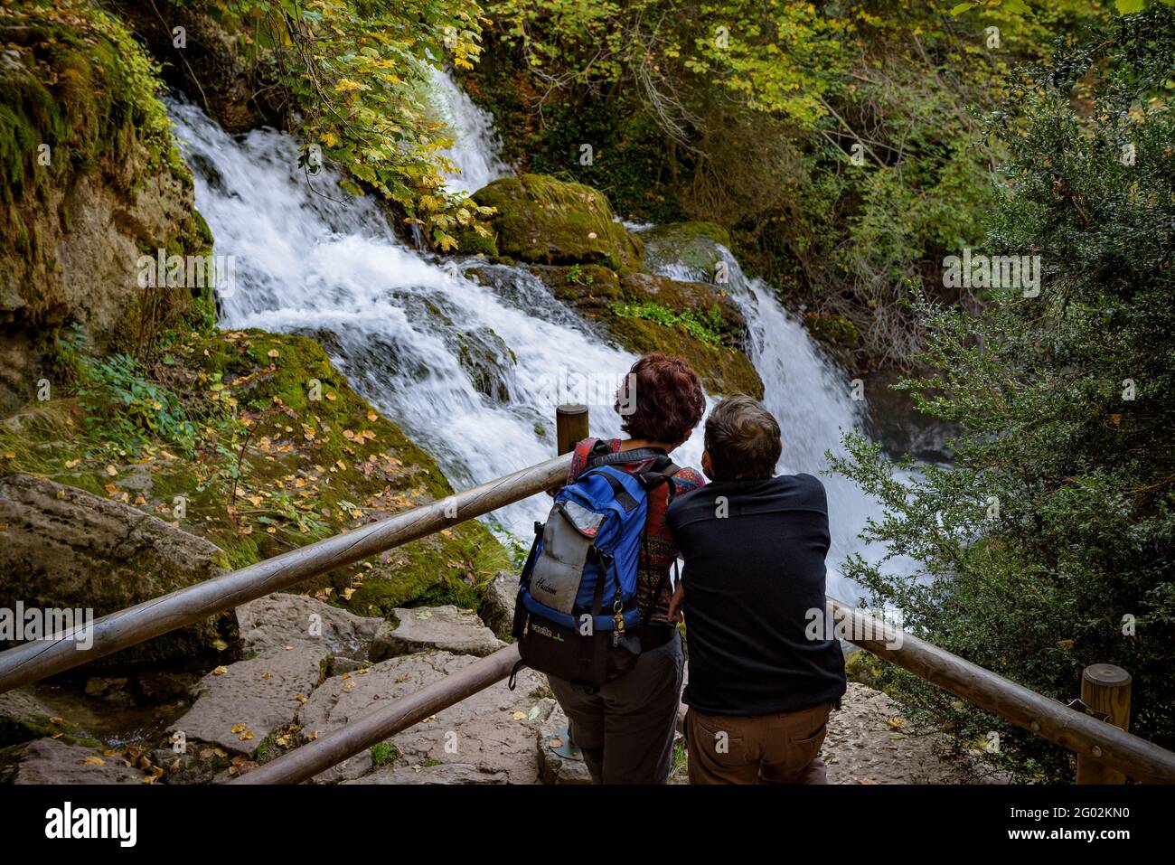 Llobregat source, in autumn.. This is the source of the river Llobregat ...