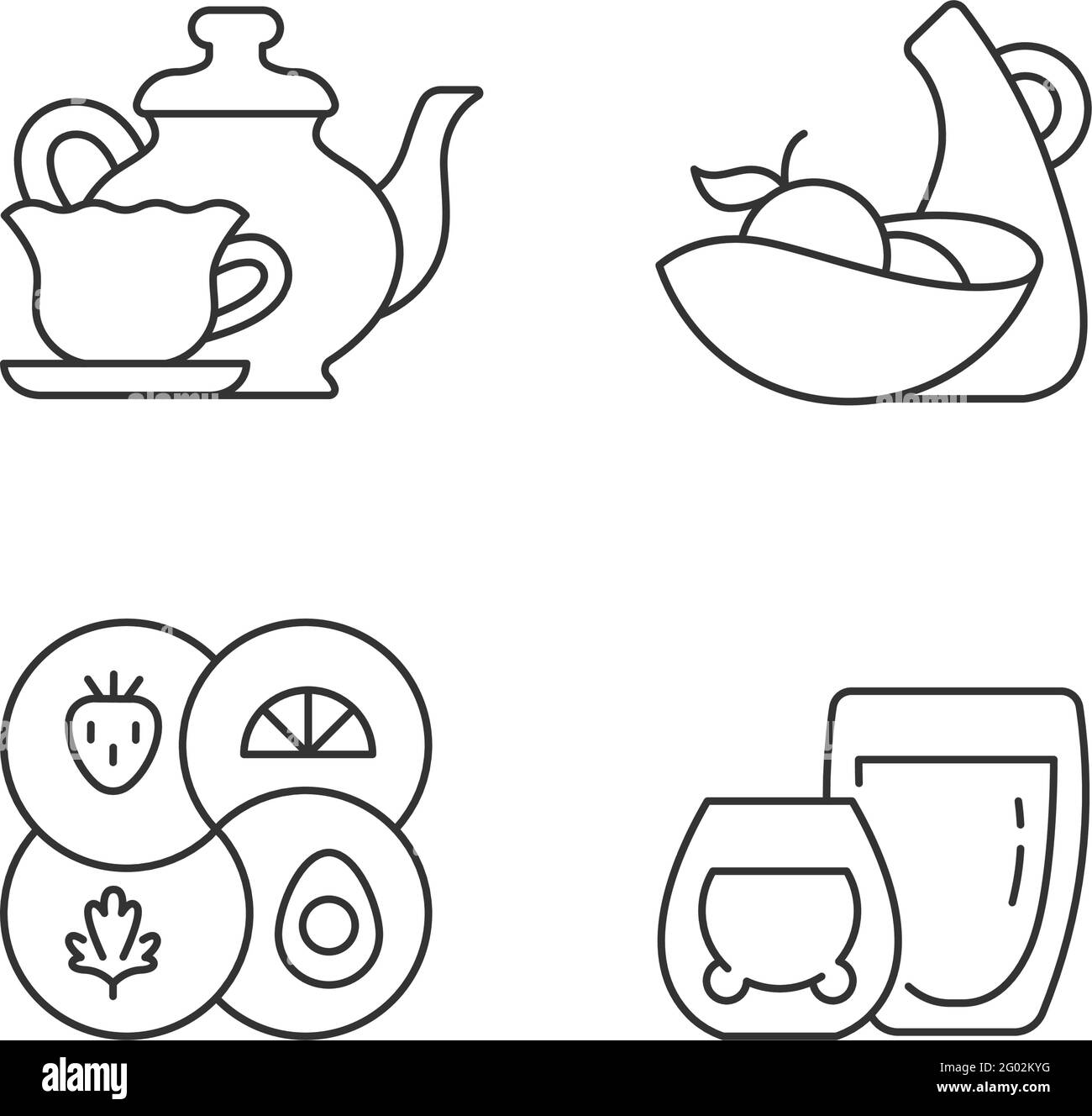 Trendy kitchenware linear icons set Stock Vector Image & Art - Alamy