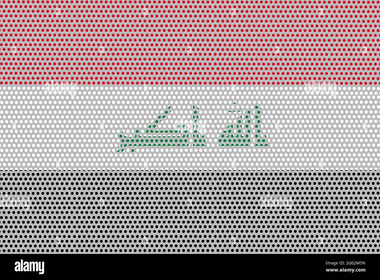 3D Flag of Iraq on a metal wall background Stock Photo - Alamy
