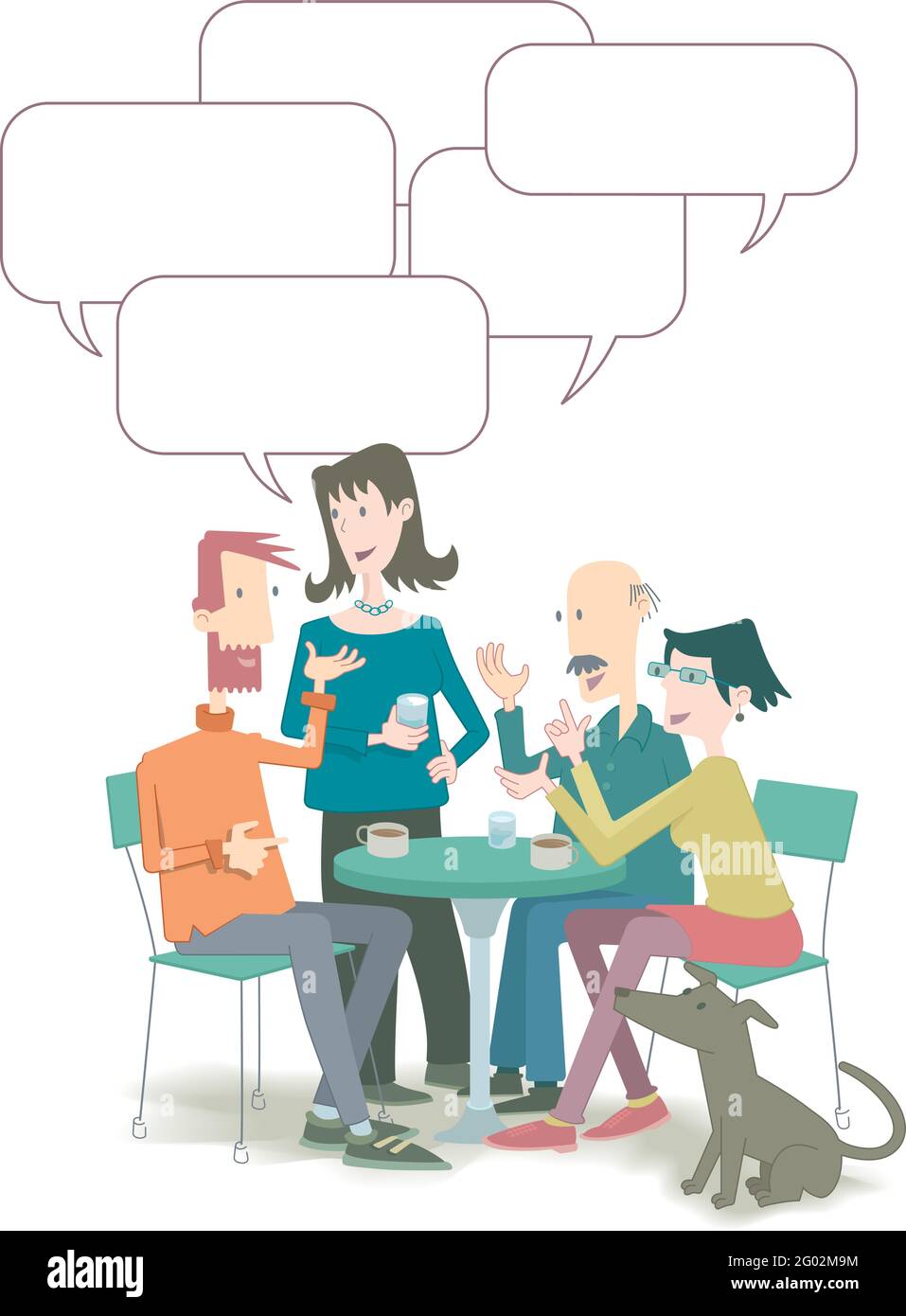 Animated cafe conversation Stock Vector Images - Alamy