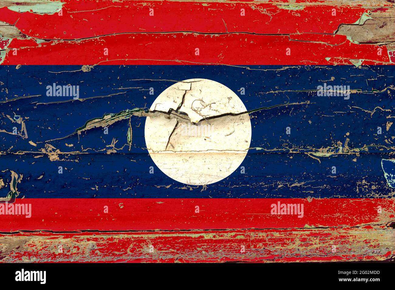 3D Flag of Laos on a old wood wall background Stock Photo - Alamy