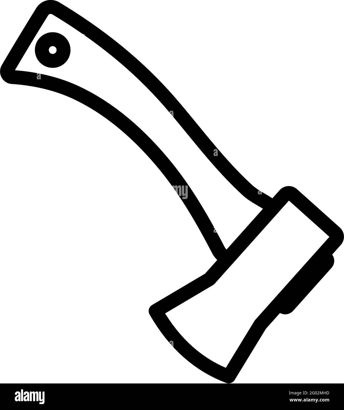 Icon Of Camping Axe. Editable Bold Outline Design. Vector Illustration ...