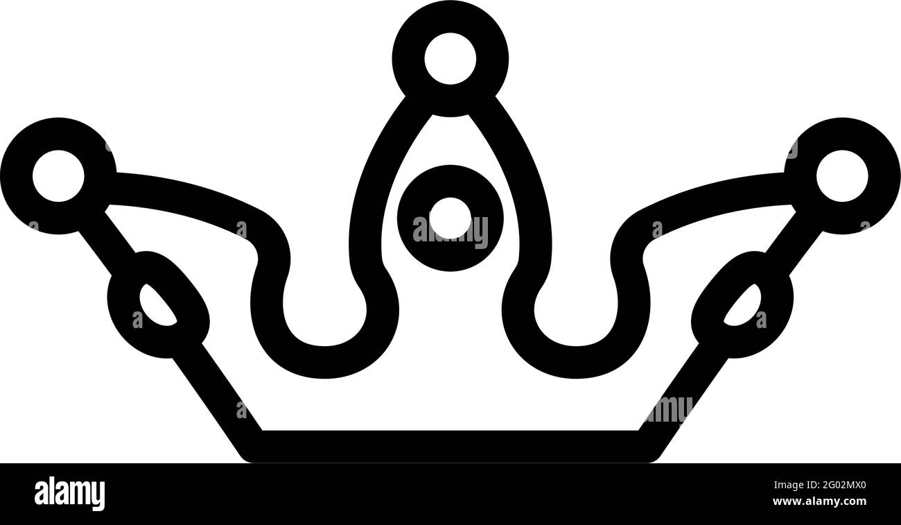 Party Crown Icon. Editable Bold Outline Design. Vector Illustration ...
