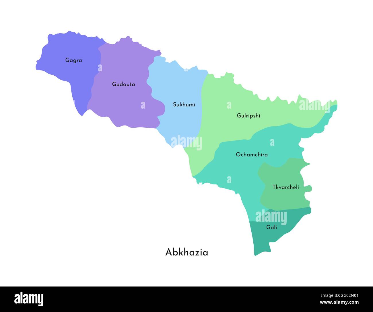 Vector isolated illustration of simplified administrative map of ...
