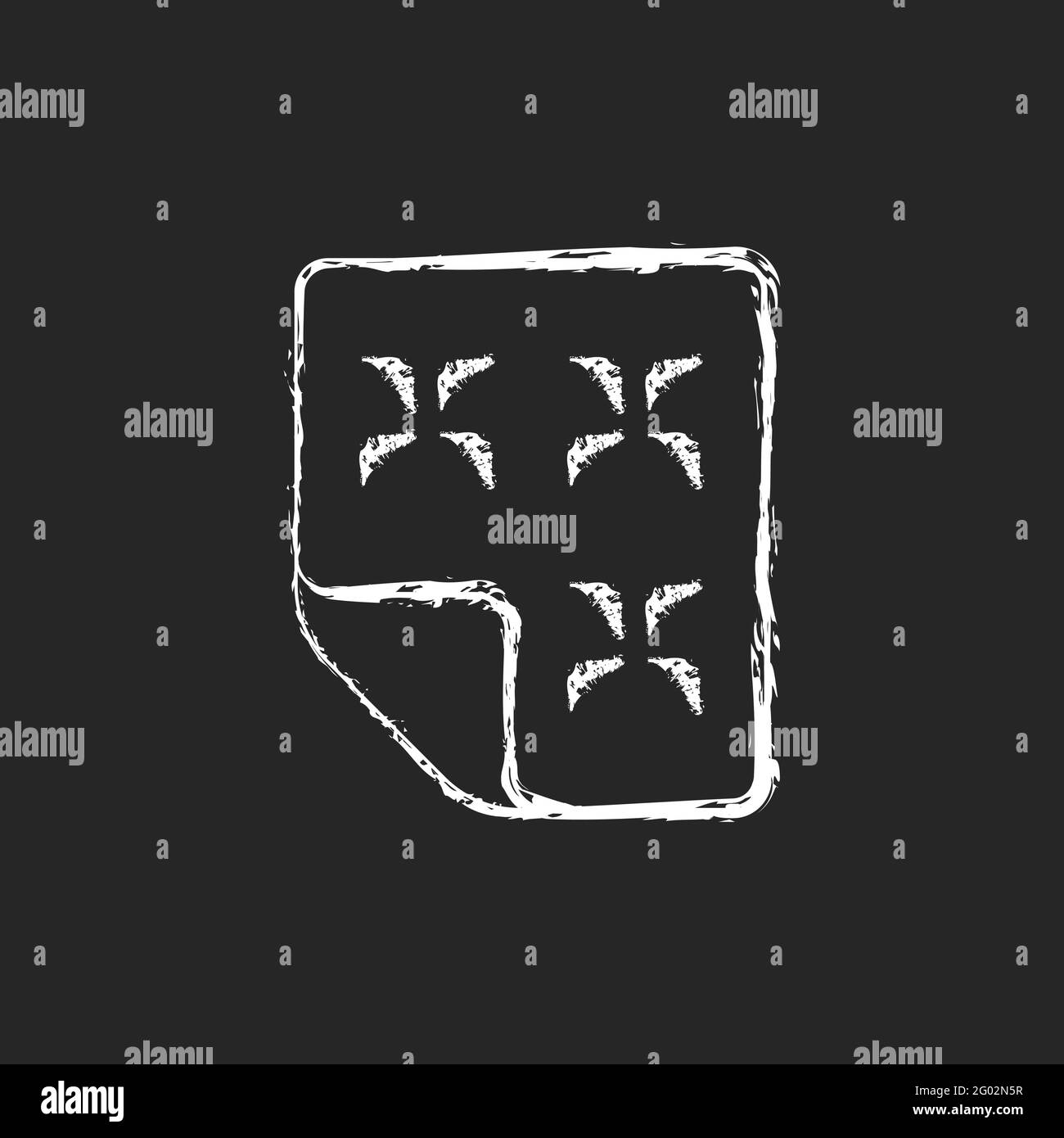 Duvet chalk white icon on dark background Stock Vector Image & Art - Alamy