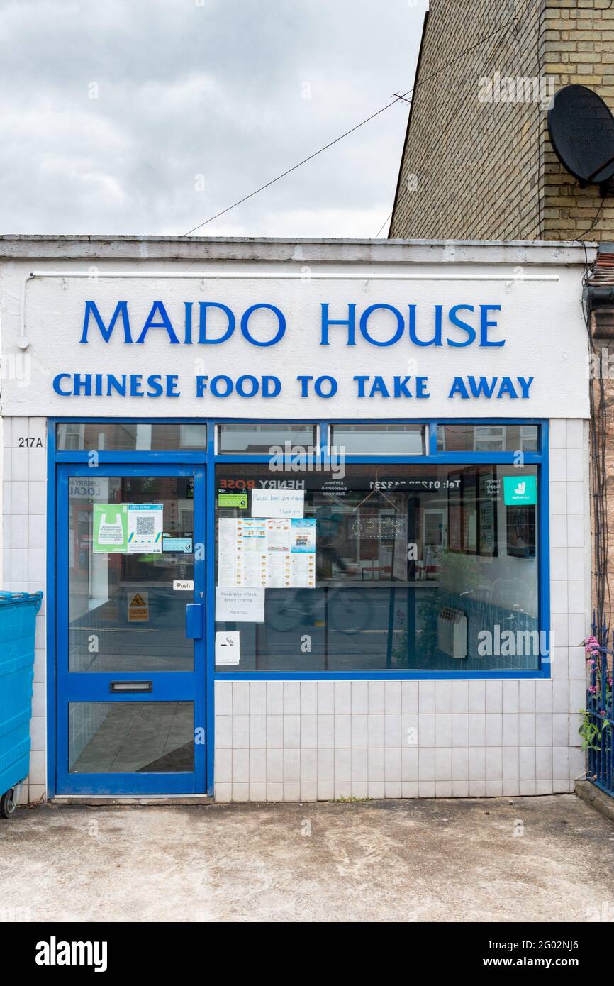 Maido House chinese takeaway on Cherry Hinton Road, Cambridge, UK Stock ...