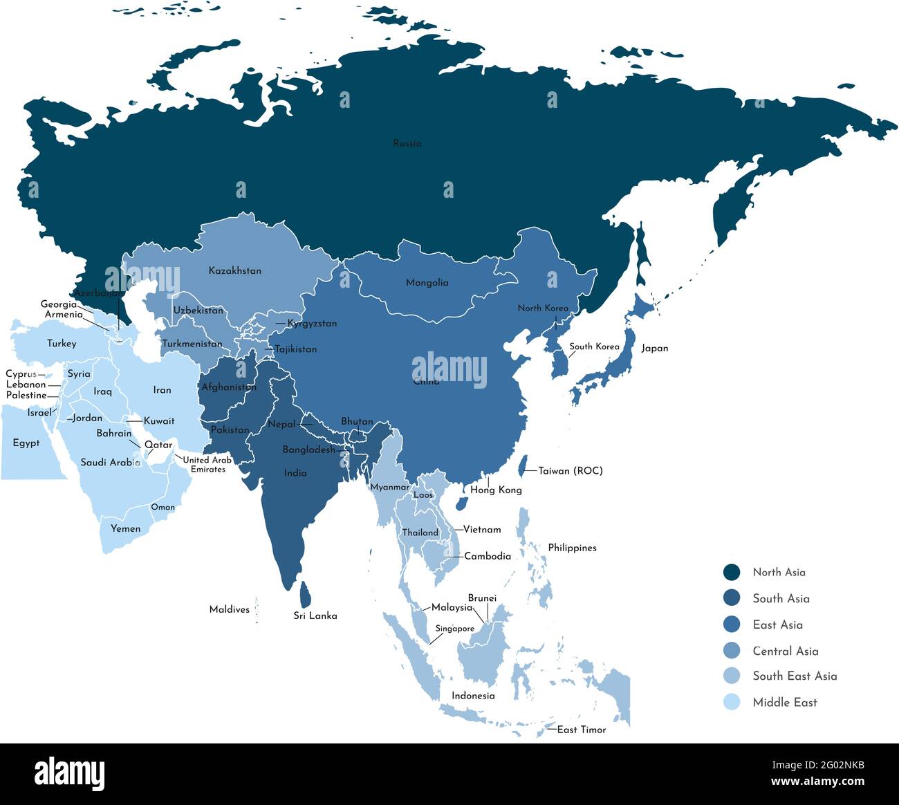 World political map with countries Stock Vector Images - Alamy