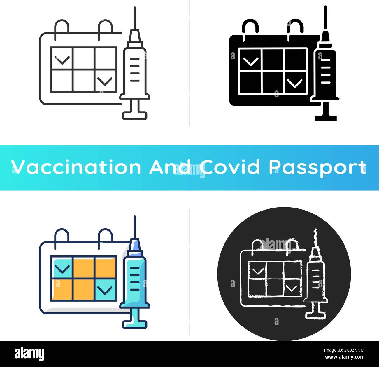 Two dose vaccination icon Stock Vector Image & Art - Alamy