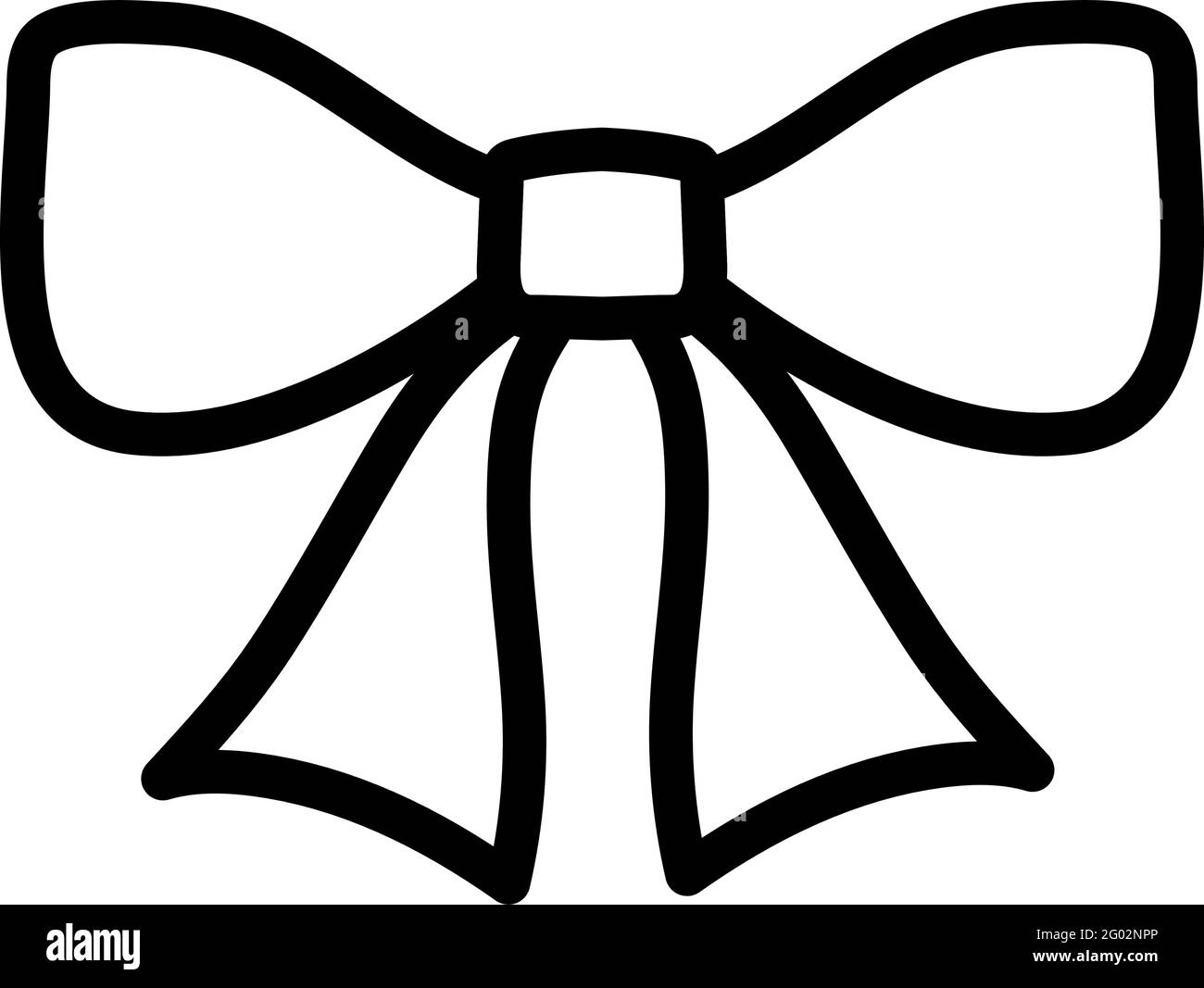 Party Bow Icon. Editable Bold Outline Design. Vector Illustration Stock ...