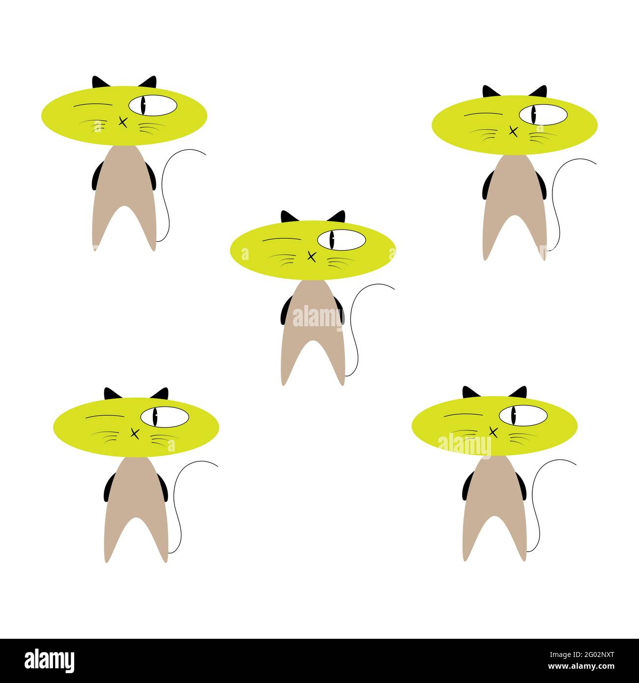 Cartoon cats funny kittens Cut Out Stock Images & Pictures - Alamy