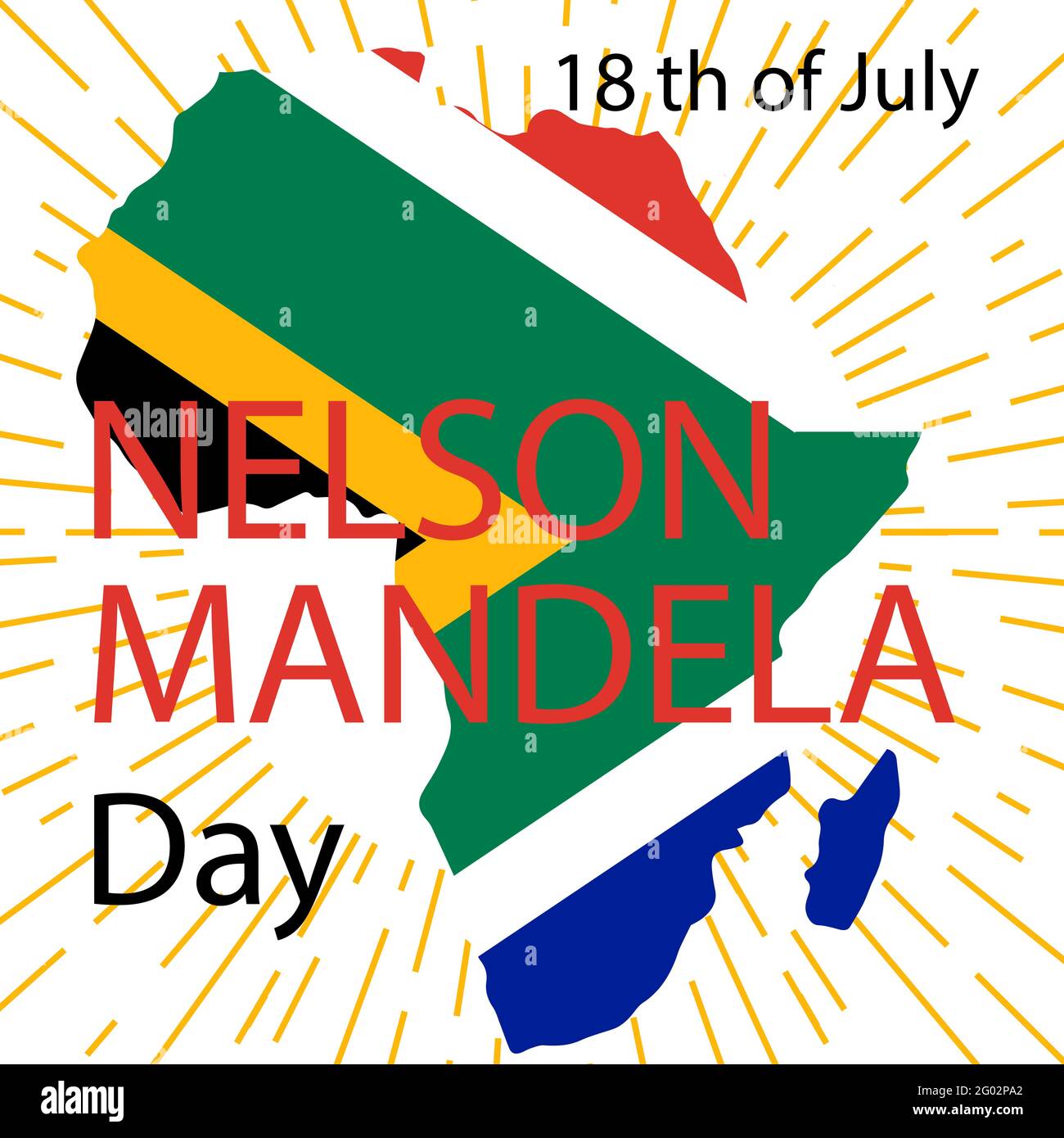 International Nelson Mandela Day. 18 July. Concept art showing strength ...
