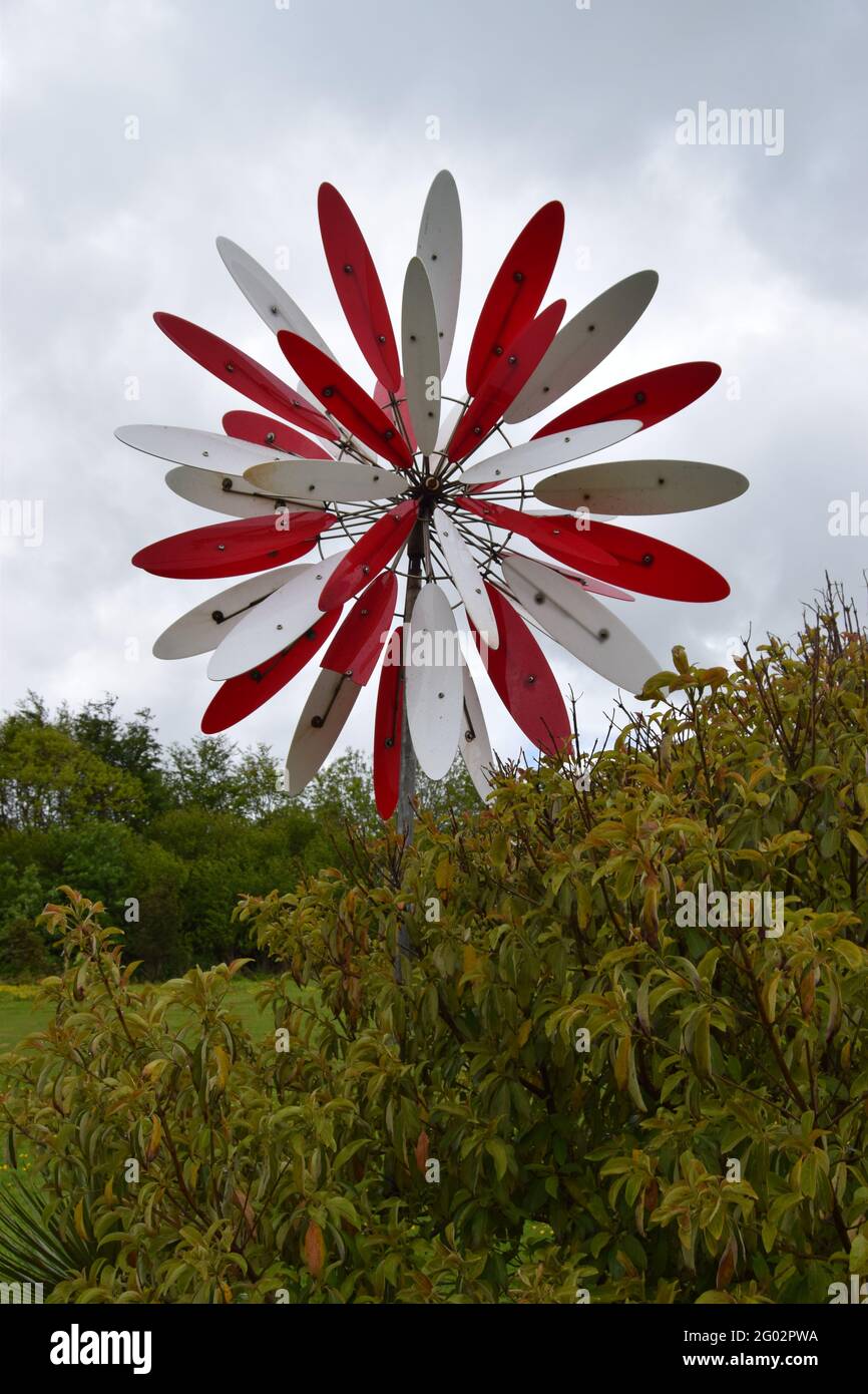 Red & White Windmill Stock Photo - Alamy