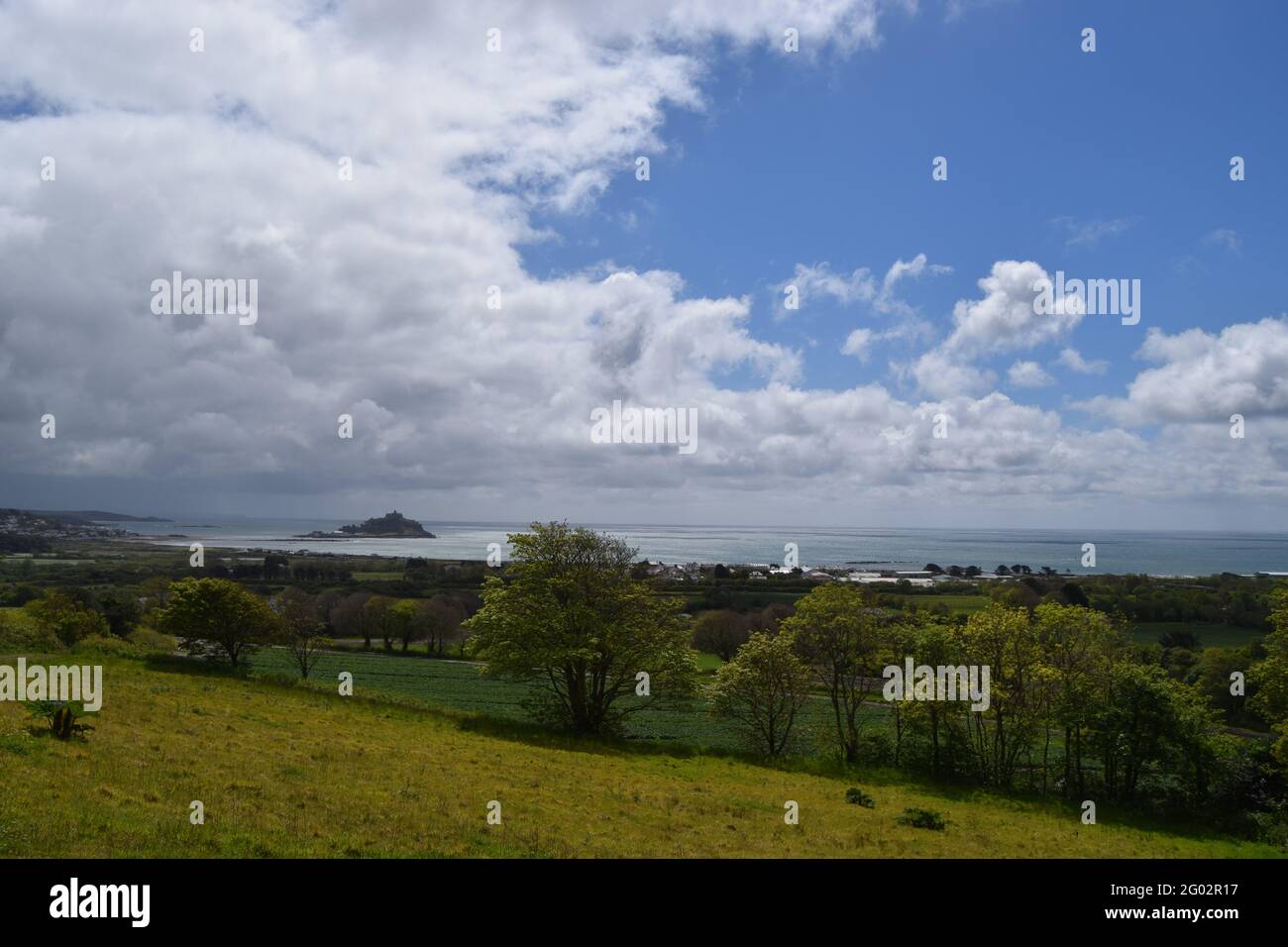Clouds Clearing Over Mounts Bay Stock Photo - Alamy