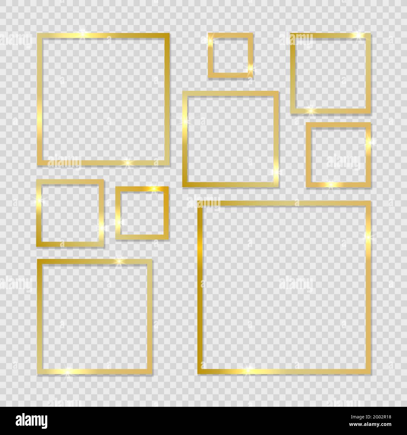 Square gold frames Stock Vector Image & Art - Alamy