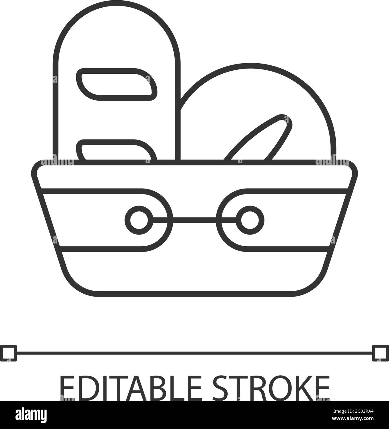 Bread basket linear icon Stock Vector Image & Art - Alamy