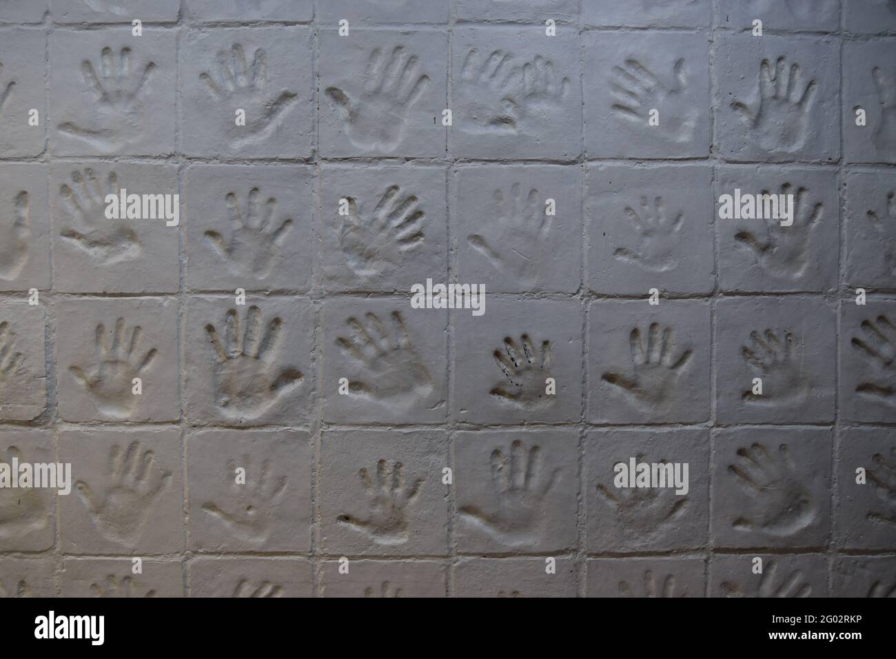 Wall of Palm Prints Stock Photo - Alamy