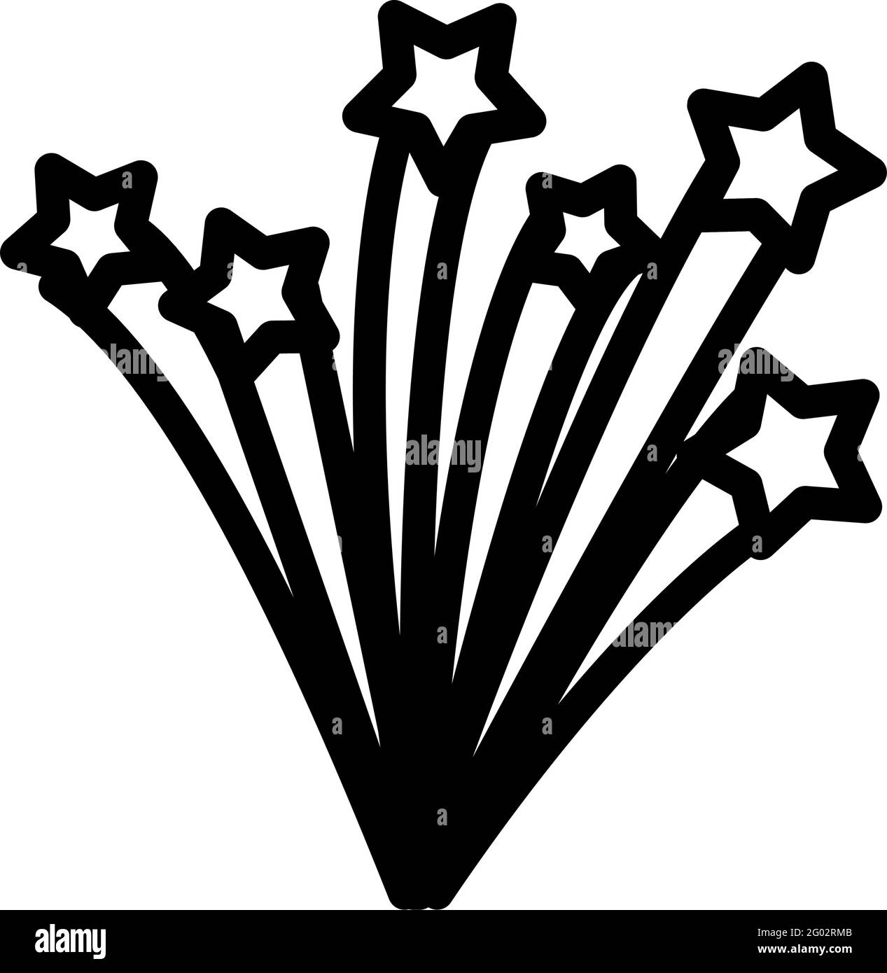 Fireworks Icon. Editable Bold Outline Design. Vector Illustration Stock ...