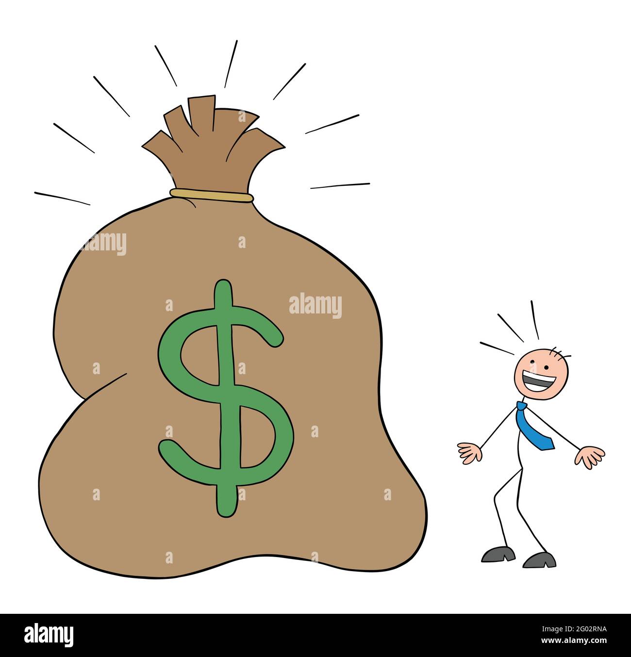 Vector cartoon stick man save money hi-res stock photography and images ...
