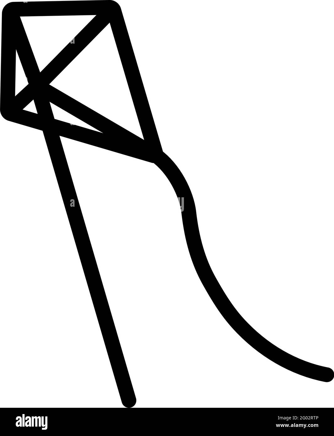 Icon Of Kite. Editable Bold Outline Design. Vector Illustration Stock ...