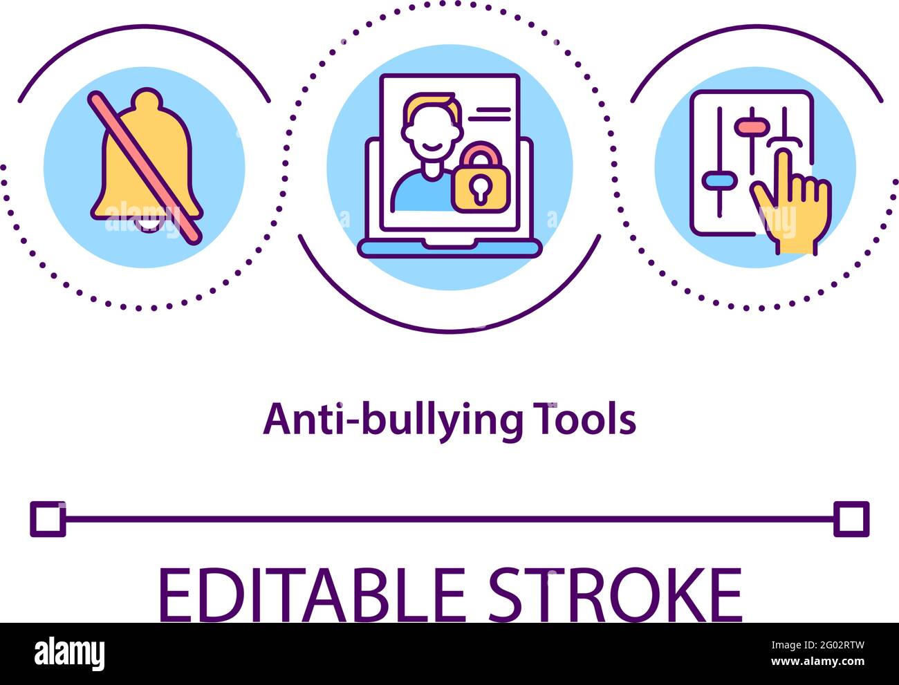 Anti-bullying tools concept icon Stock Vector Image & Art - Alamy