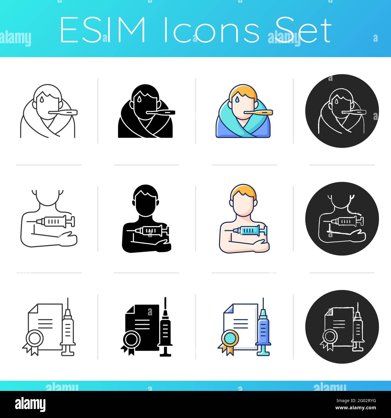 Vaccine shot icons set Stock Vector Image & Art - Alamy