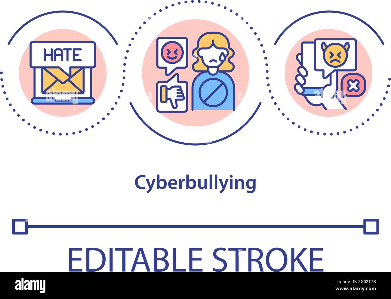 Cyberbullying concept icon Stock Vector Image & Art - Alamy