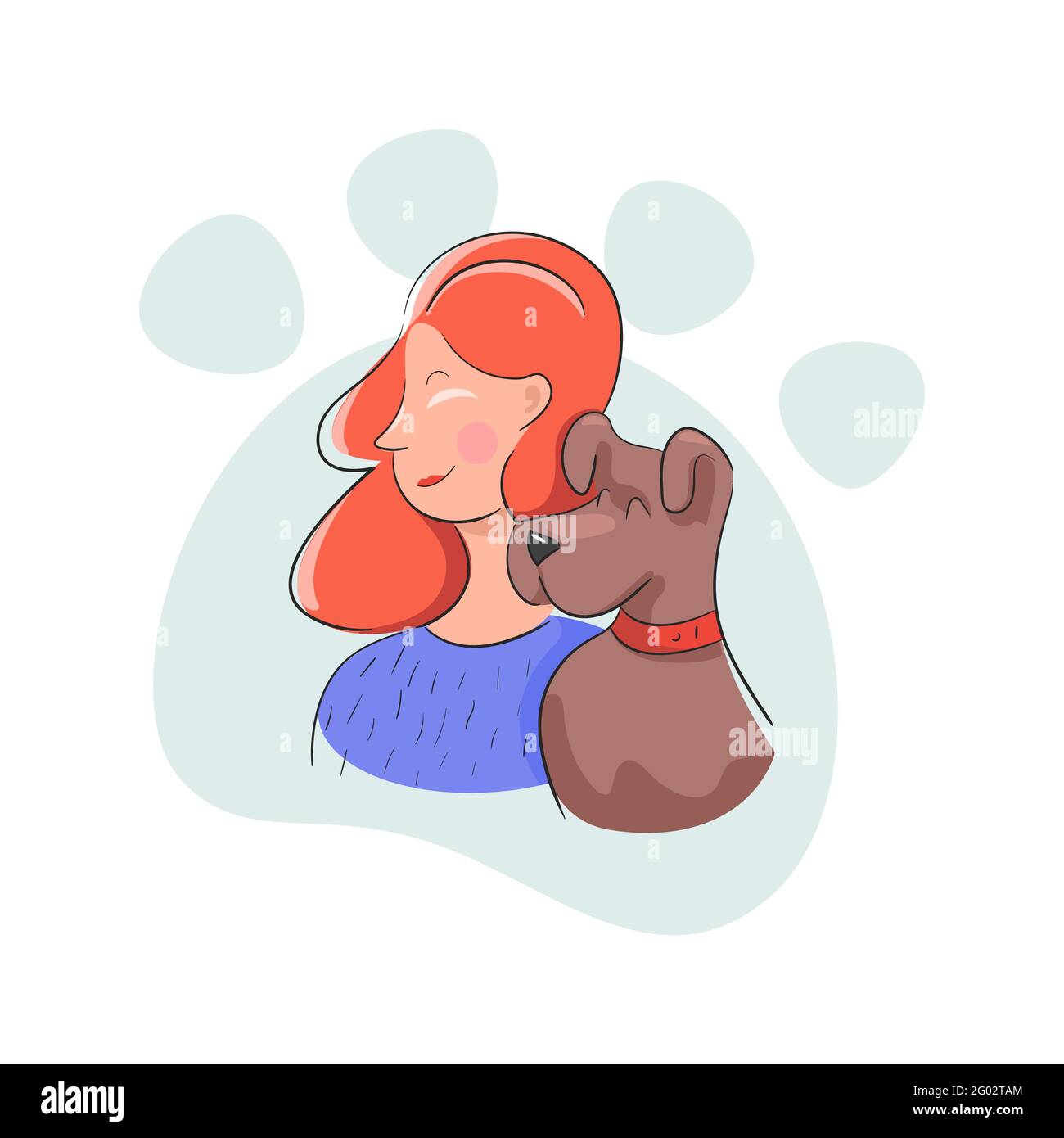 Love dog female hug Cut Out Stock Images & Pictures - Alamy