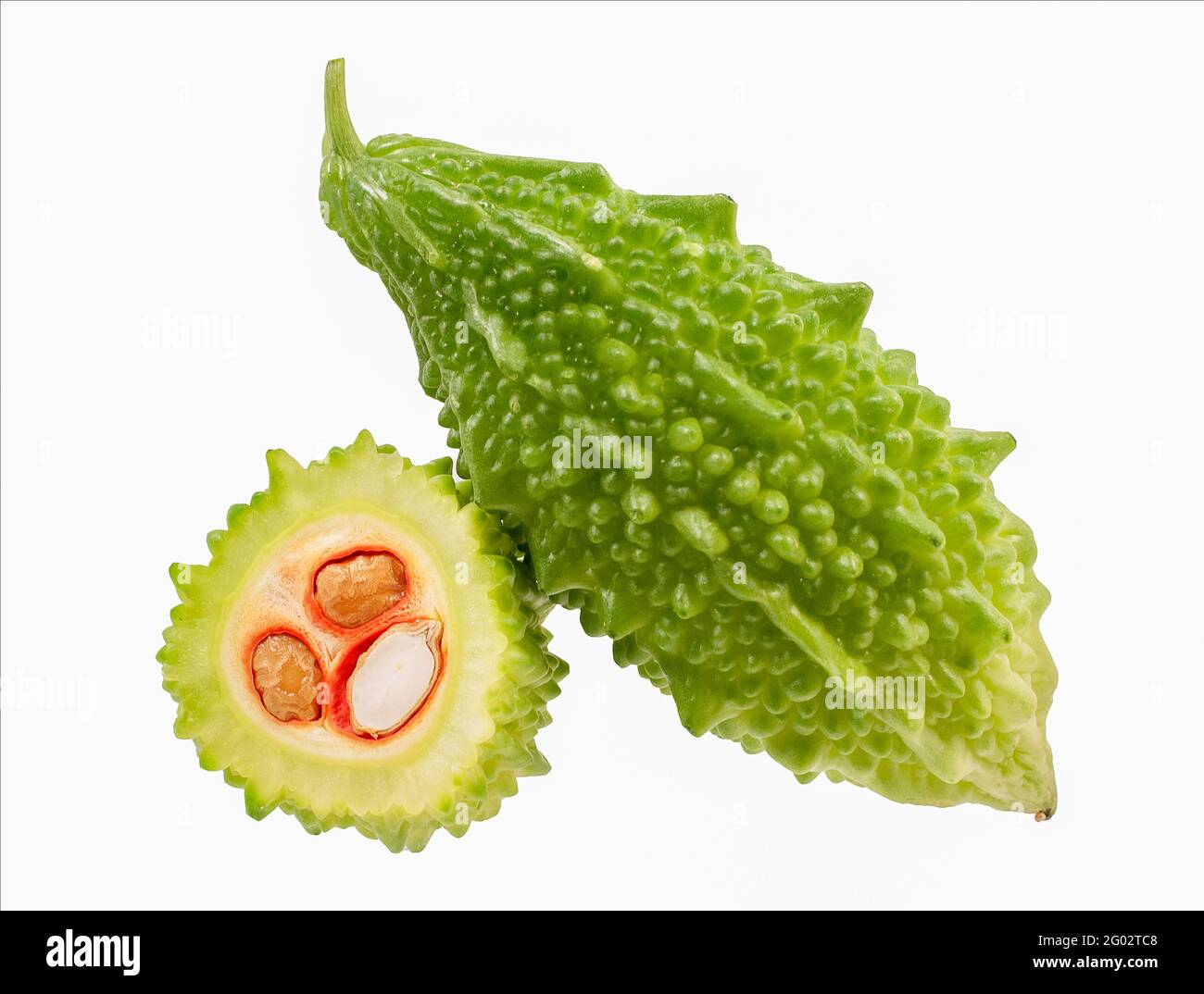 Bitter gourd isolated on white background Stock Photo - Alamy