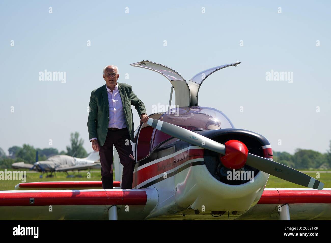 Air Tattoo founder Tim Prince steps out of a Jodel D140 Mousquetaire ...