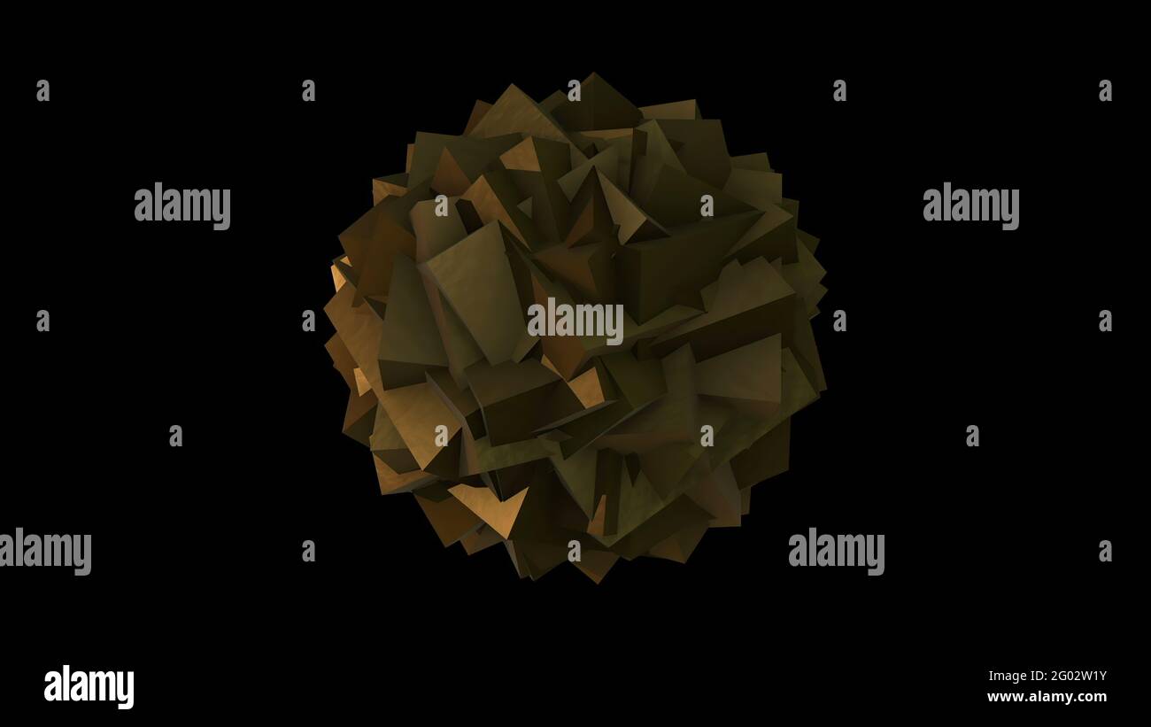 3d illustration - Chaotic boxes On black screen Stock Photo - Alamy