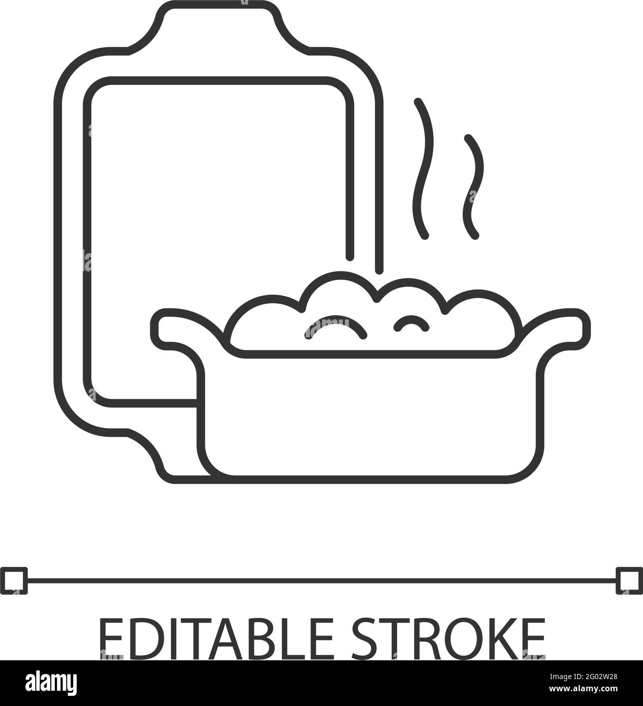 Ceramic oven dish linear icon Stock Vector Image & Art - Alamy