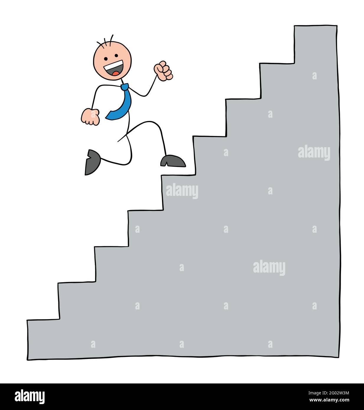 Stickman stick figure stairs hi-res stock photography and images - Alamy