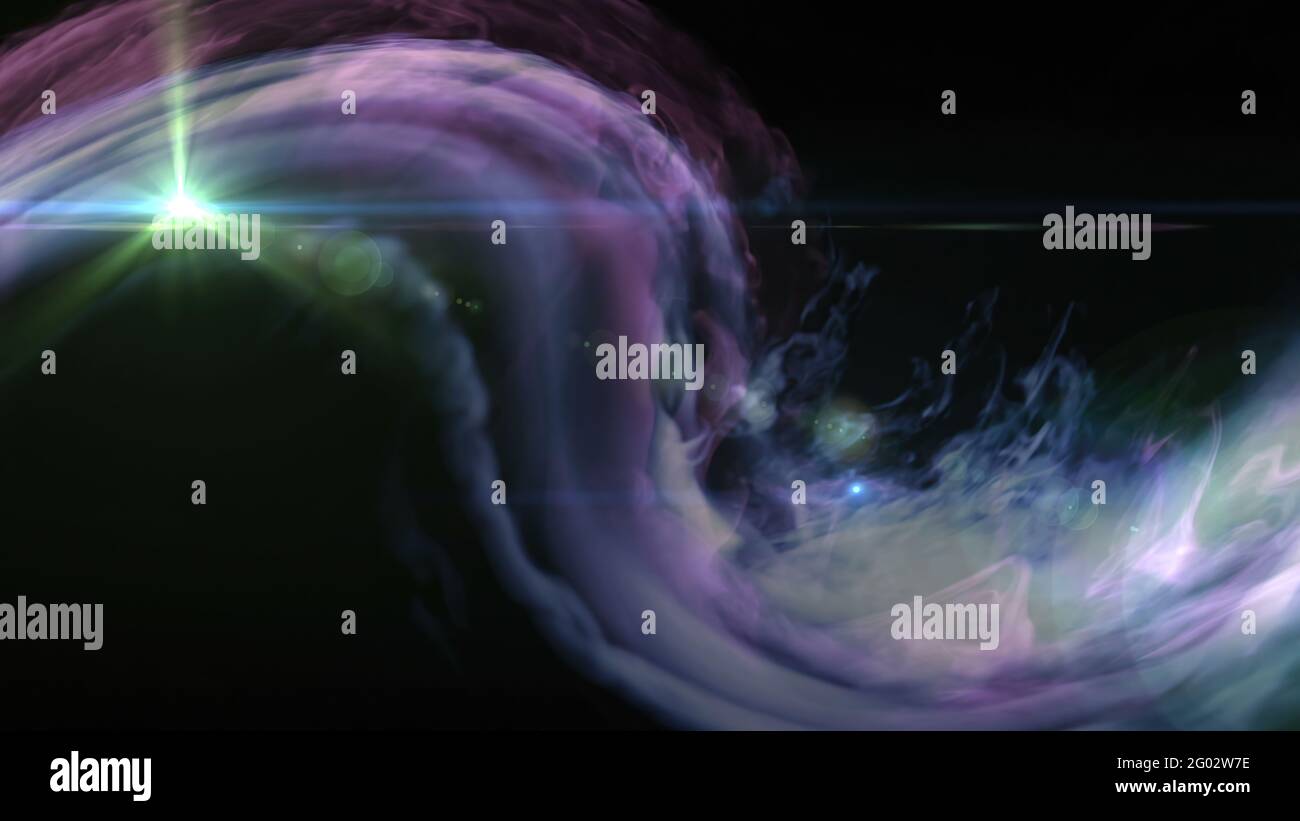 3d illustration - Nebula Galaxy Fluid Dynamics Stock Photo - Alamy