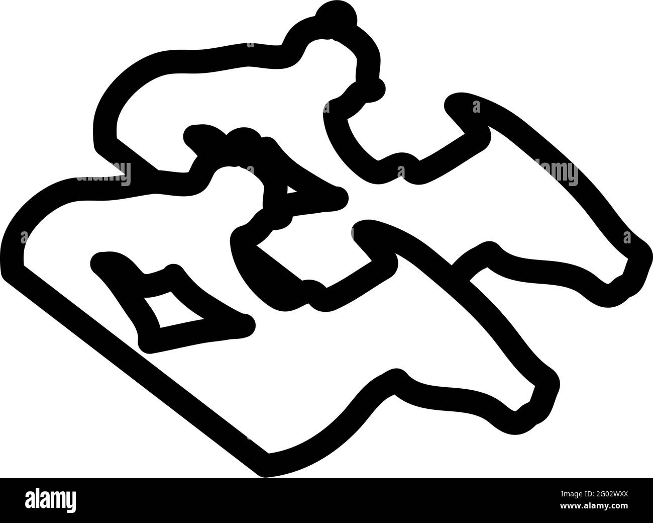 Horse Ride Icon. Editable Bold Outline Design. Vector Illustration ...